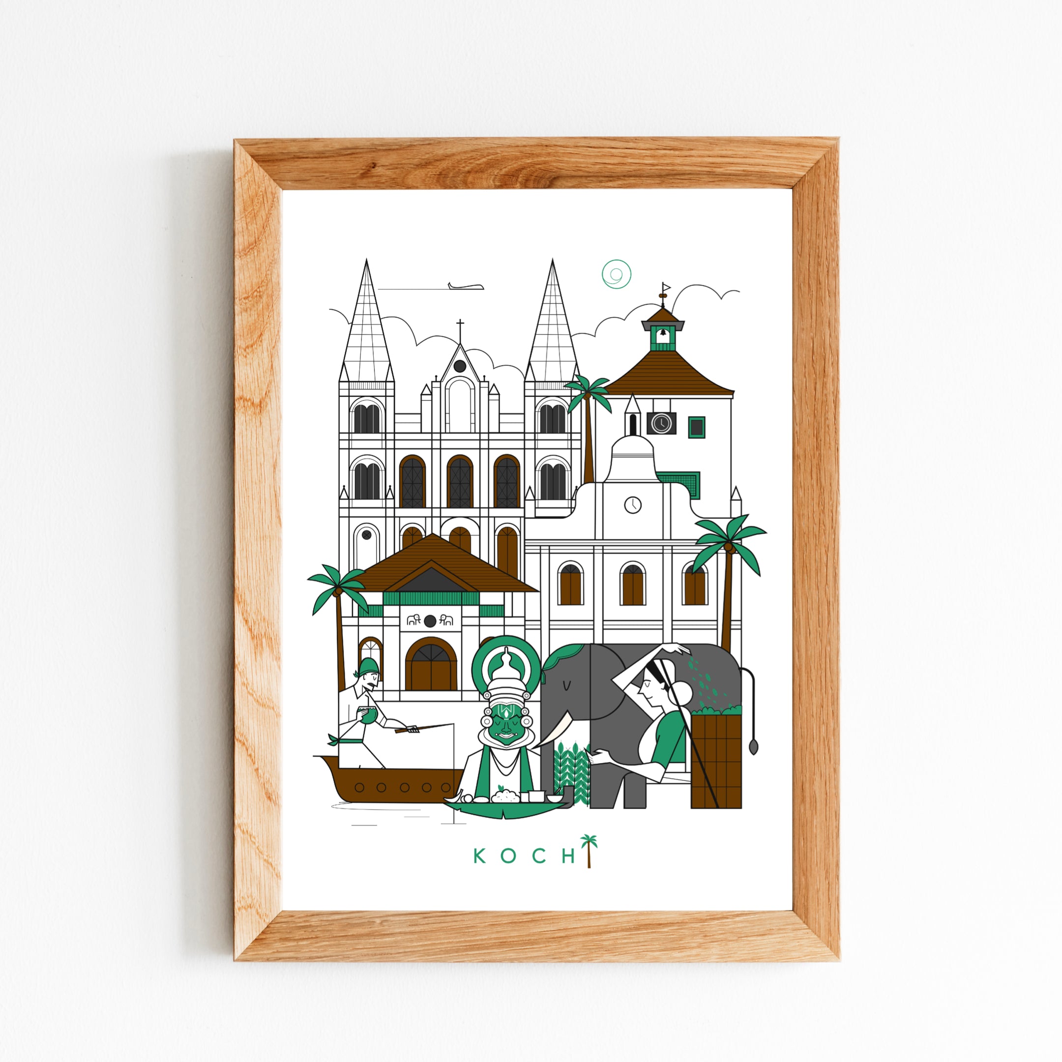Kochi Poster - Capture Kerala's Natural Beauty – monkart.co